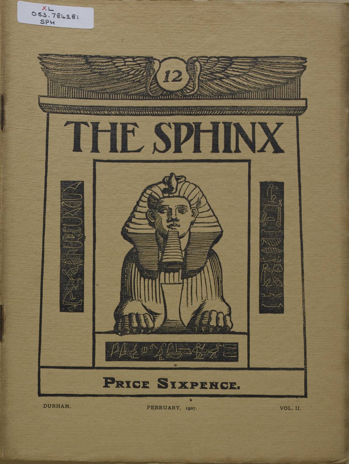 The Sphinx. Volume 2 Issue 1